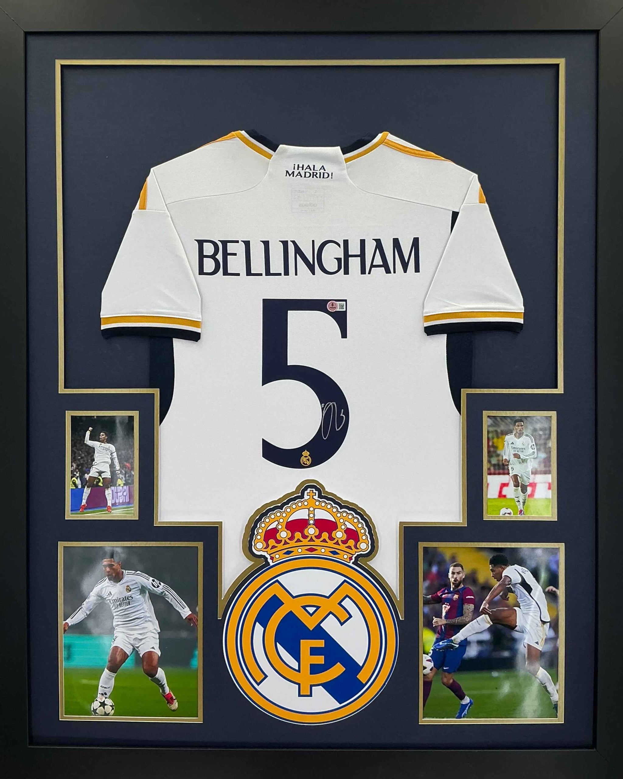 Real Madrid Jude Bellingham Signed Jersey Framed